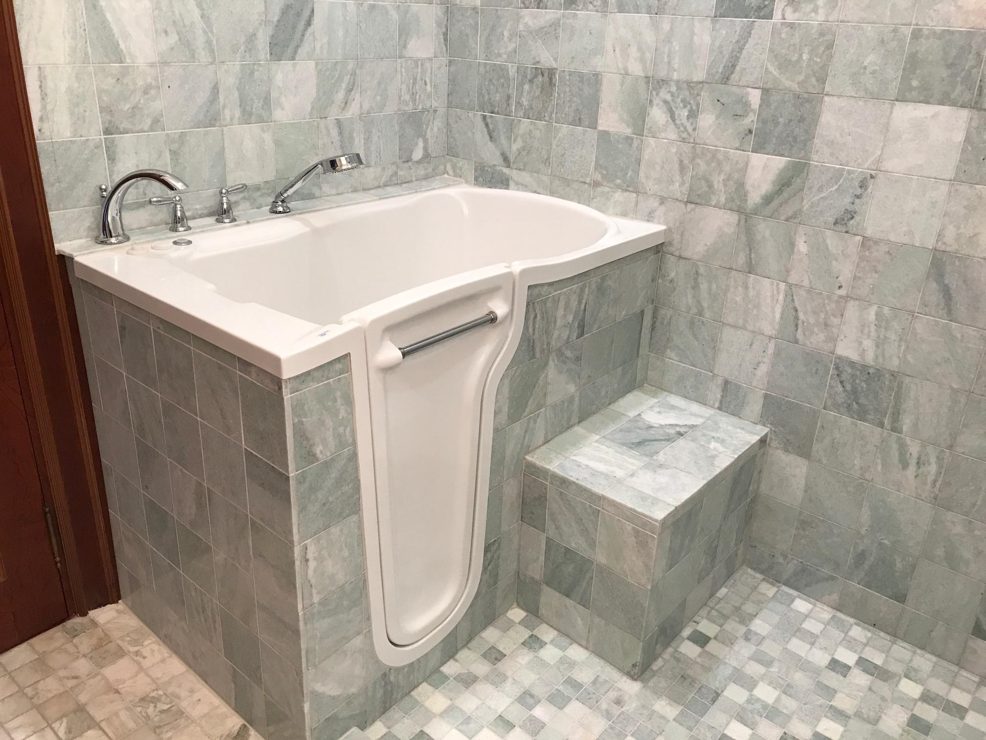 Stylish Walk-in Tub and Shower Combination | Mansfield Plumbing Stylish Walk-in Tub and Shower Combination | Mansfield Plumbing